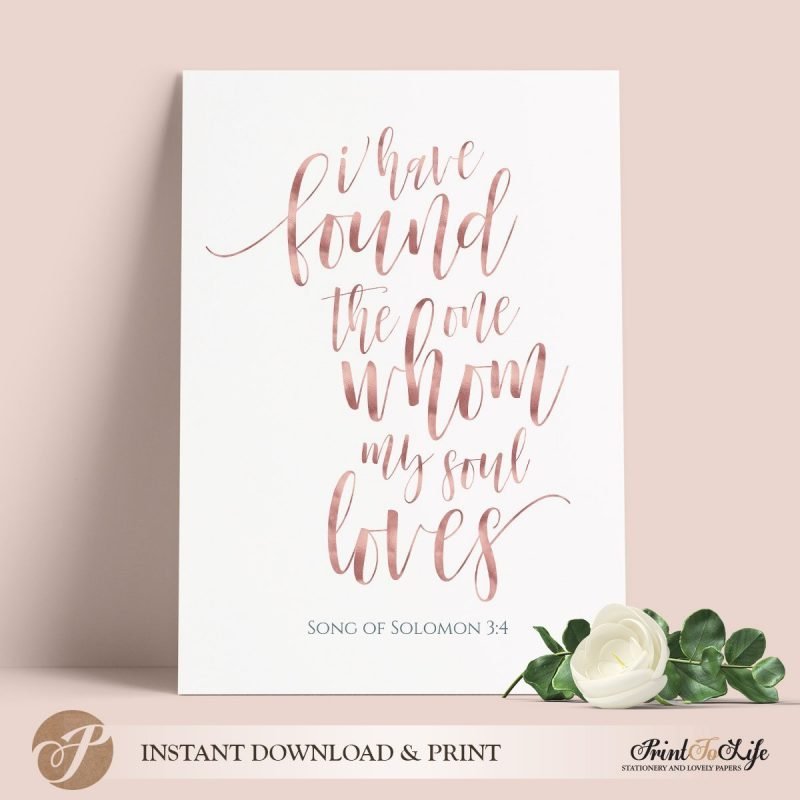 I Have Found the One Whom My Soul Loves, Song of Solomon 3:4 - Printolife