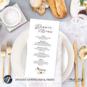 Wedding Menu Cards, Dinner Menu, Printable Wedding Menu Cards, # ...