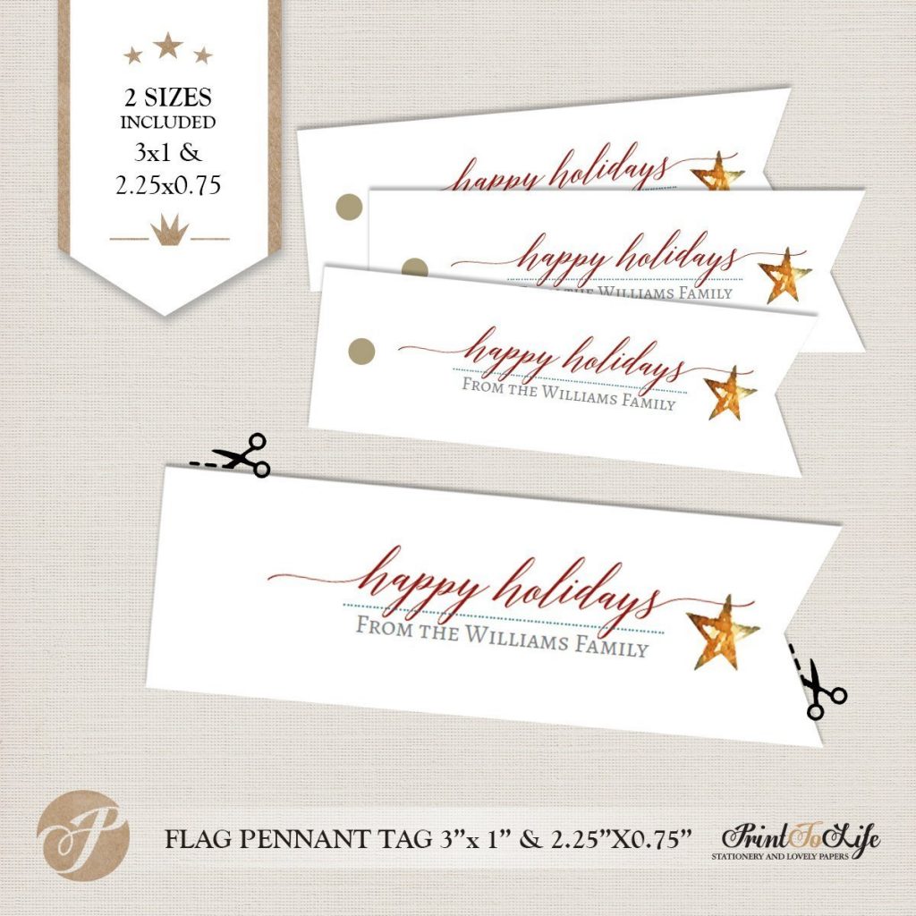 Editable Christmas Gift Tags, Holiday Gift Tags, Happy Holidays Hang ...