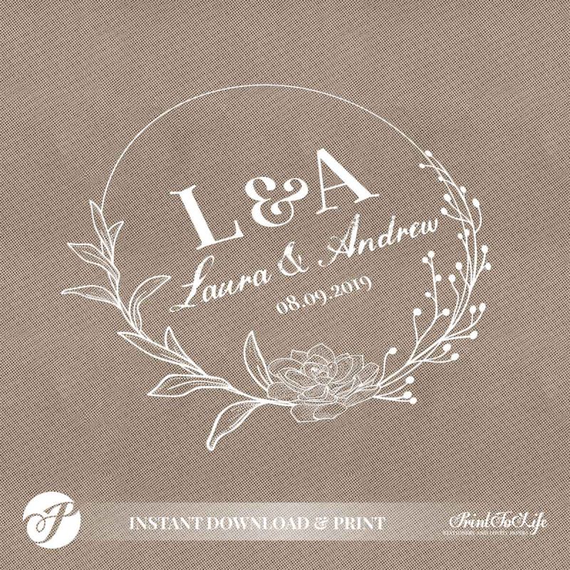 Floral Wedding Logo, Floral Collection, Style 2, Made to order - by ...