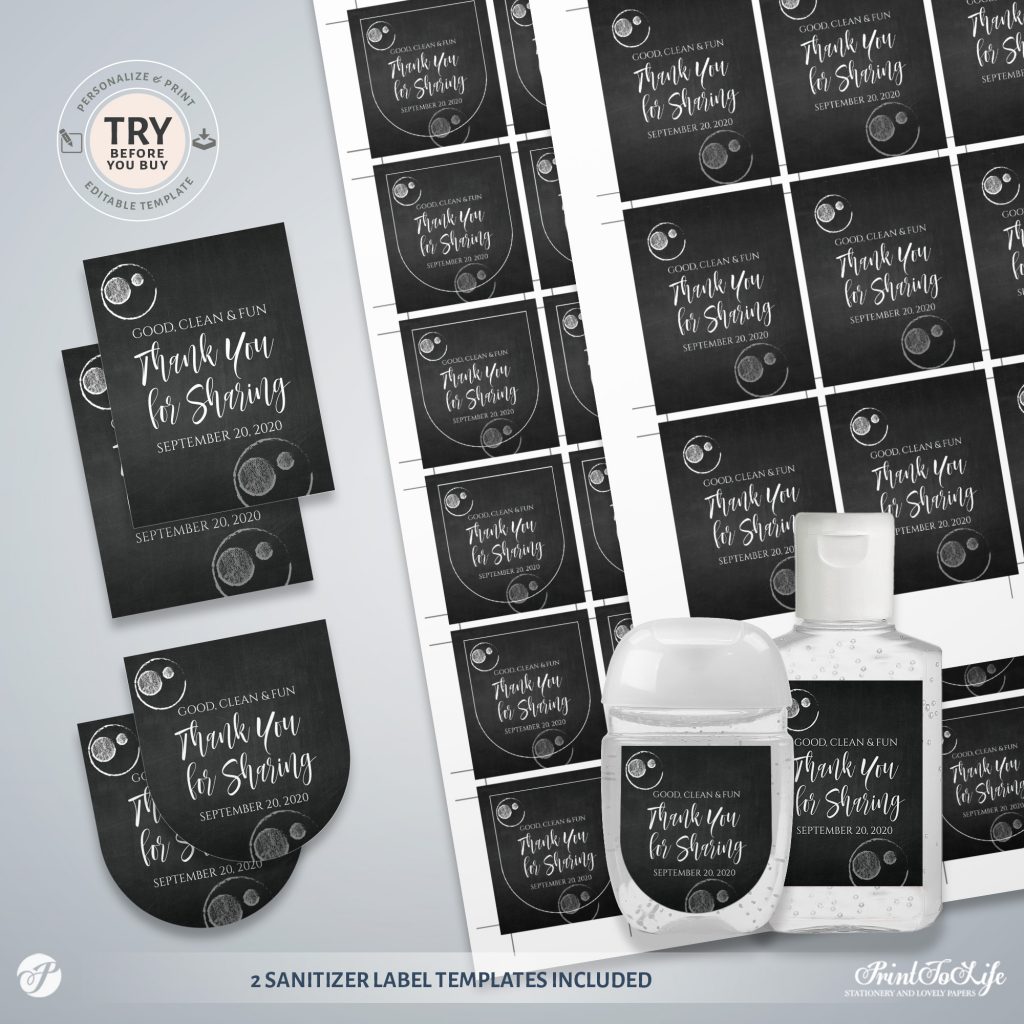 Spread Fun Not Germs Sign and labels, Hand sanitizing station + 2 ...
