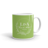 Light green monogrammed mug / Personalized mug 11-15oz / Floral ...